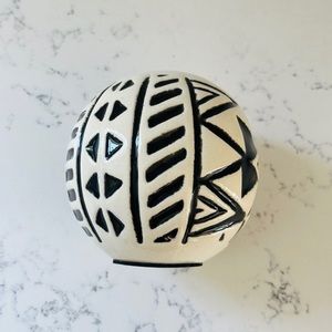 Pier 1 | Accents | Pier Tribal Black White Decorative Sphere | Poshmark